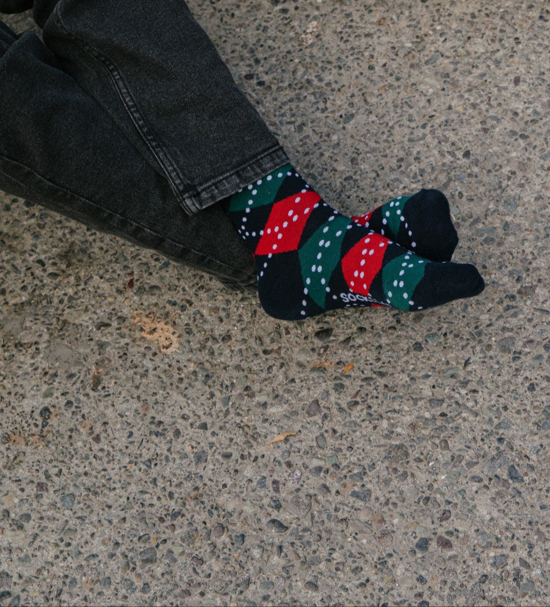 Calcetín con diseño Socks Lab - Calcetín con Rombos Man - 31 minutos