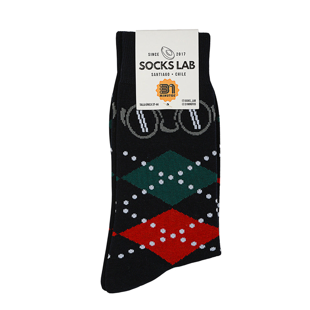 Calcetín con diseño Socks Lab - Calcetín con Rombos Man - 31 minutos